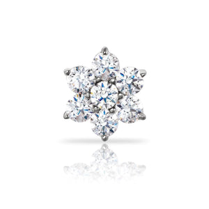 Diamond Flower Piercing Stud | Body Piercing Jewelry – FreshTrends