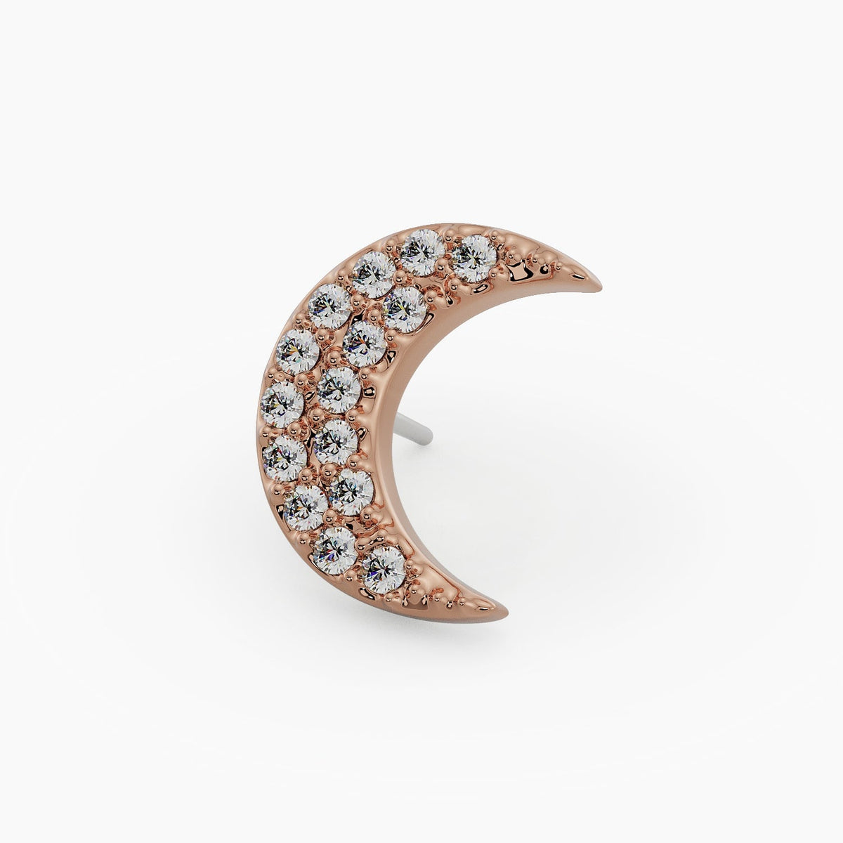 Diamond Moon Piercing Stud| Body Piercing Jewelry – FreshTrends