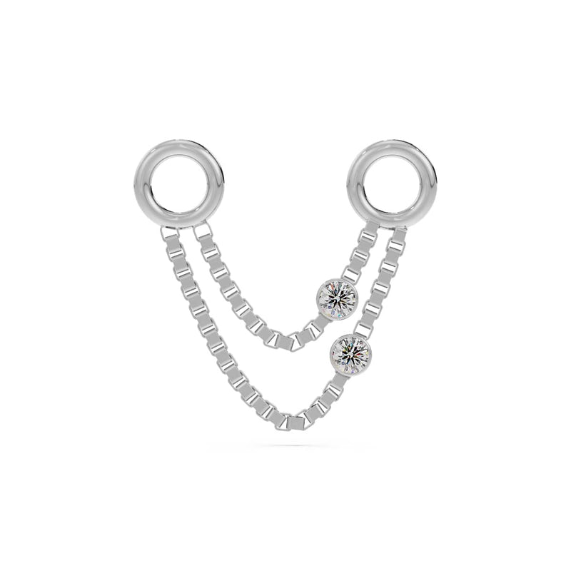 Double Diamond Piercing Chain Connector – FreshTrends