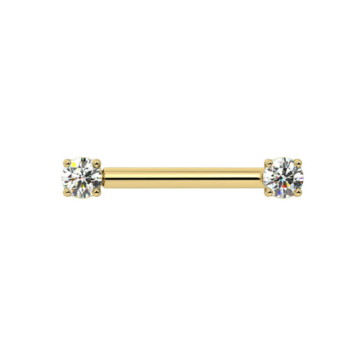 .20 CTW Diamond Prong Nipple Barbell – FreshTrends