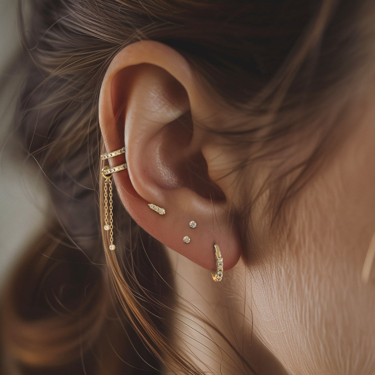 Duo Diamond Piercing Chains – FreshTrends